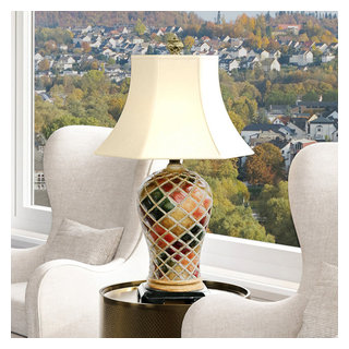 Mediterranean Table Lamp 19''W x 19''D x 30''H, Multicolor Finish ...