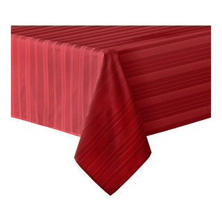 Denley Stripe Solid Color Tablecloth, 60"x120" - Contemporary ...
