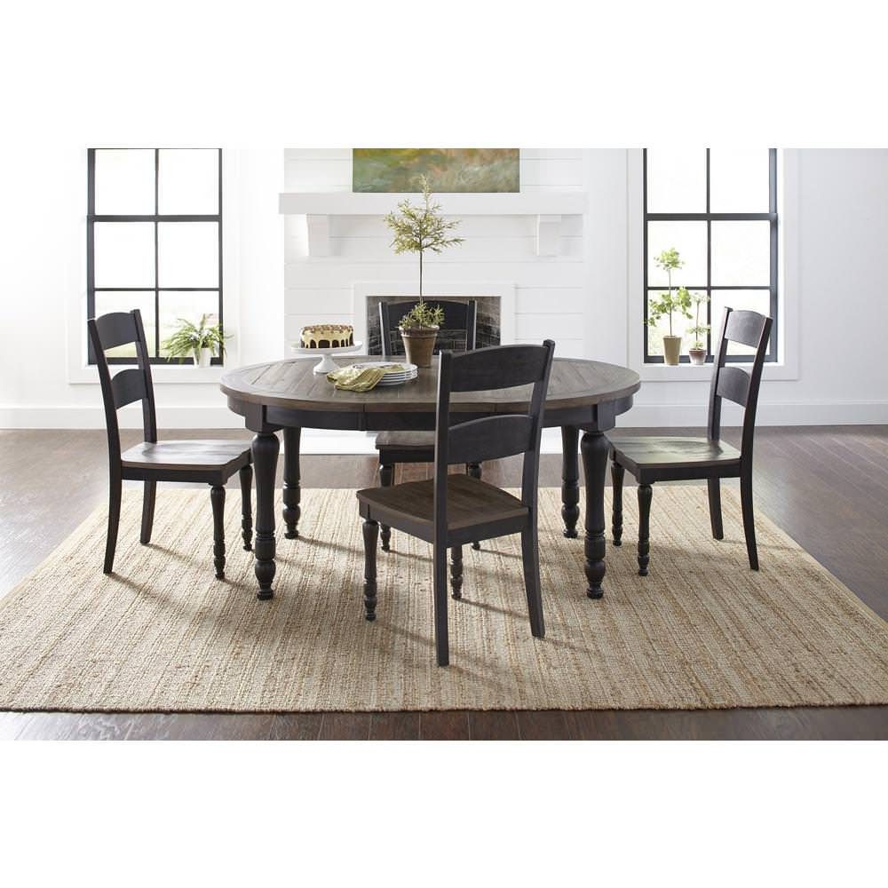 Madison County Reclaimed Pine 66 Oval Farmhouse Five-Piece Dining Set ...