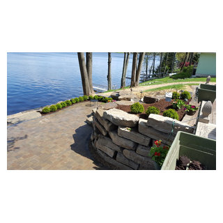 Limestone Retaining Wall Project on Sanford Lake - Patio - Detroit - by ...