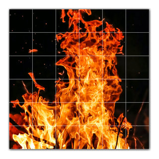 Fire Ceramic Tile Wall Mural HZ500602, 48" Wide x 48" High ...