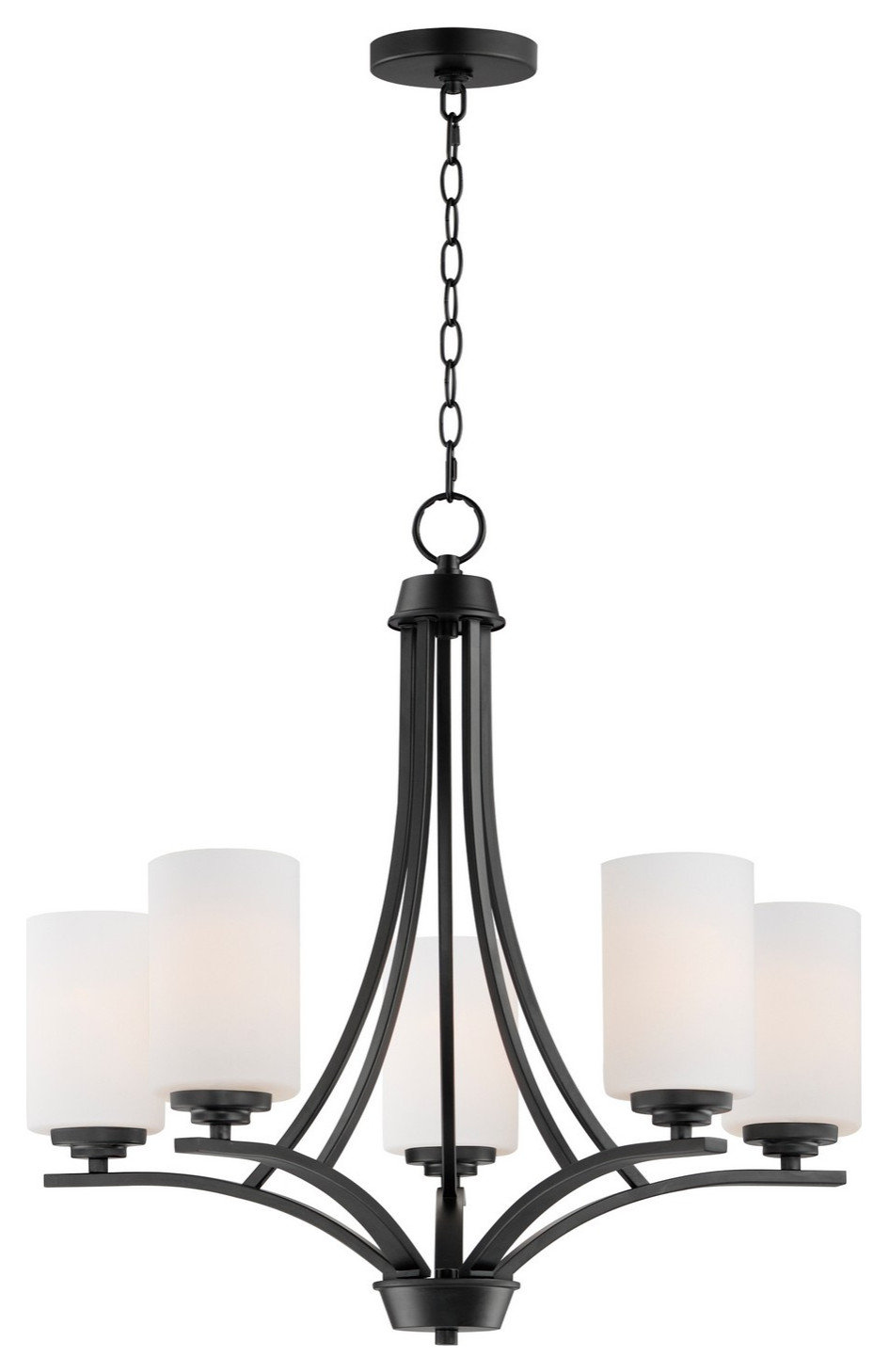 Deven Five Light Chandelier in Black - Transitional - Chandeliers - by ...