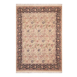 Irfan Pak Persian Lyn Beige/Blue Wool Rug - 8'1'' x 10'2 ...