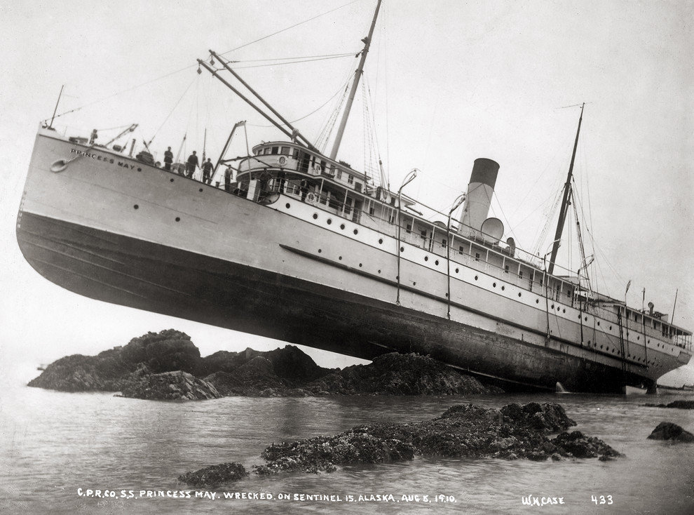 S.S. Princess May Wrecked Print, 17" x 22" - Contemporary - Prints And ...