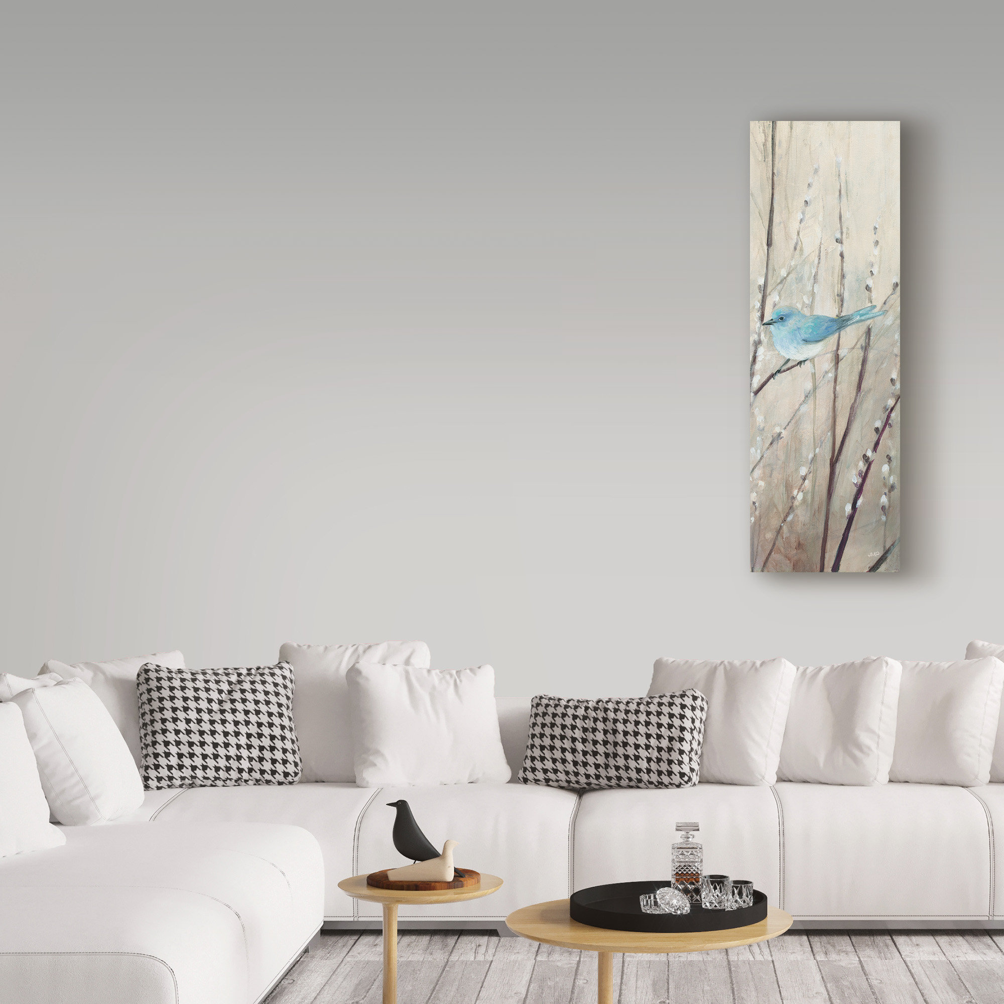 Julia Purinton 'Pretty Birds Neutral Iii' Canvas Art, 6"x19 ...