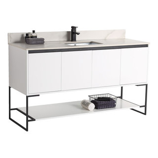 Urbania Vanity Set, 60" - Industrial - Bathroom Vanities And Sink ...