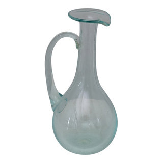 Decorative Hand Blown Glass Pitcher, Clear - Contemporary - Pitchers ...
