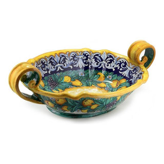 Prima Classe, Deruta Xlarge Centerpiece With 2 Handles, 33 X 20 X 13 ...