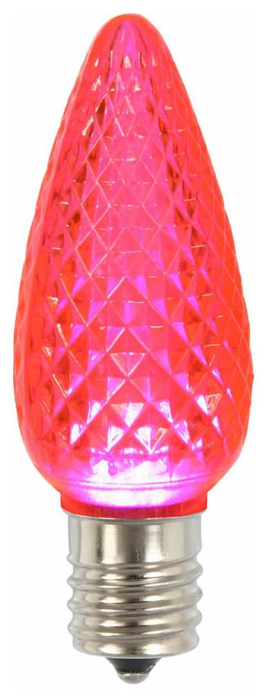 C9 Faceted Led Pink Bulb .45W 25-Pack - Traditional - Holiday Lighting ...