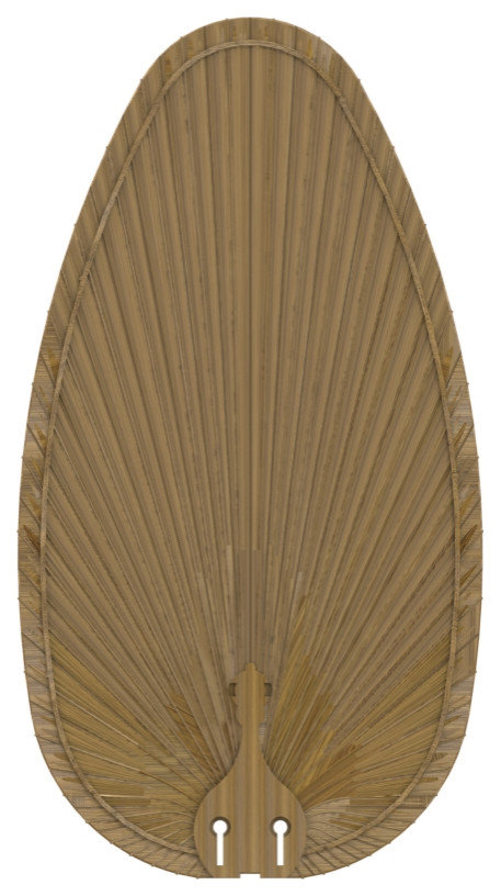 Islander DC 22" Indoor/Outdoor Narrow Oval Palm Blade Set of 5 Koa ...