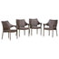 GDF Studio Miranda Outdoor Mix Mocha Wicker Stacking Dining Chairs, Set ...