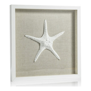 Aran White Framed Starfish Wall Decor - Beach Style - Wall Accents - by ...
