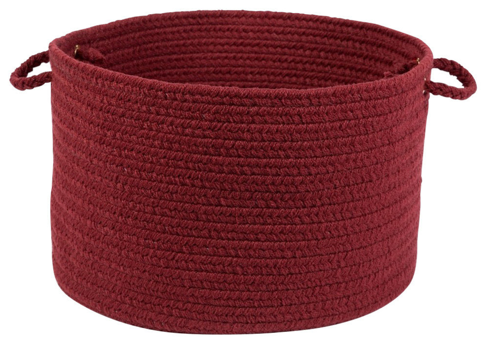 Rhody Rug Wear Ever Colonial Red Poly 18"X12" Basket - Scandinavian ...