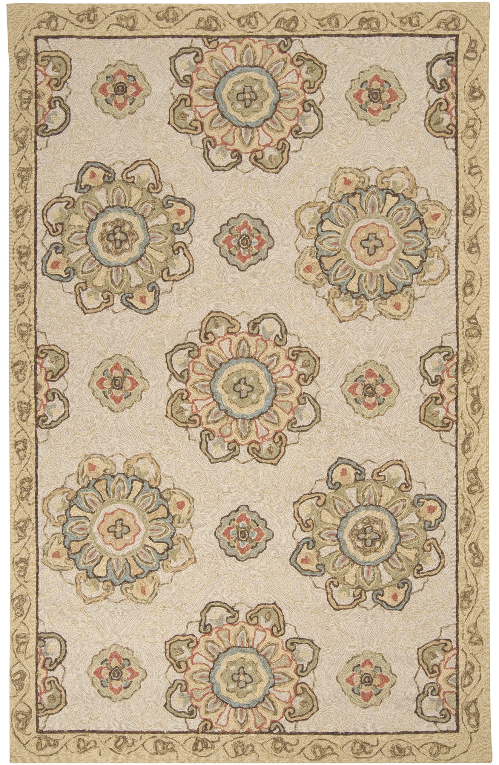 Hand Hooked Rain Rug RAI-1072, 5' x 8' - Contemporary - Outdoor Rugs ...