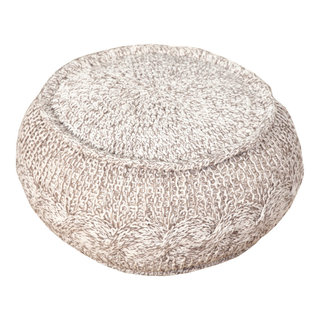 Natural Jute Pouf - Scandinavian - Floor Pillows And Poufs - by LR Home | Houzz