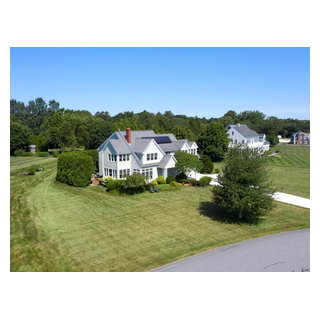 Beautiful Colonial Home With Solar Panels - Traditional - Exterior ...