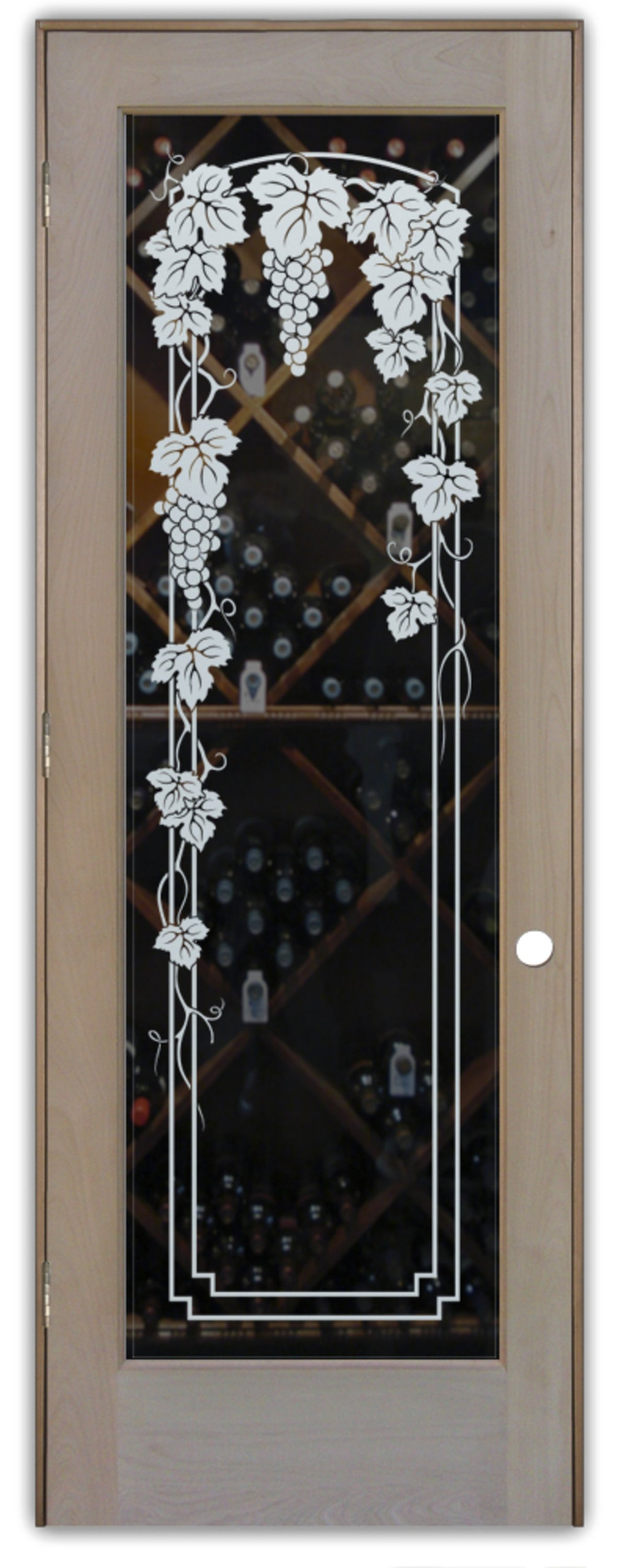 Wine Door - Vineyard Grapes Trellis - Primed - 28" x 80" - Book/Slab ...