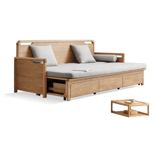 North American Solid Wood MultiFunctional Storage Sleeper Sofa ...