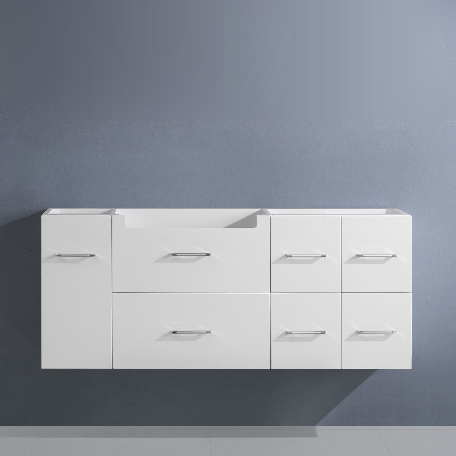 Hazel 55" Cabinet Only, White - Modern - Bathroom Vanities And Sink ...