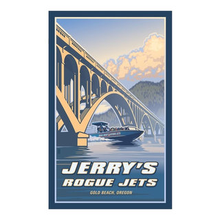 Paul Leighton Jerry's Jetboats Art Print, 24"x36" - Contemporary - Fine ...