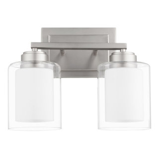 Quorum 2-Light Vanity 582-2-65, Satin Nickel - Transitional - Bathroom ...