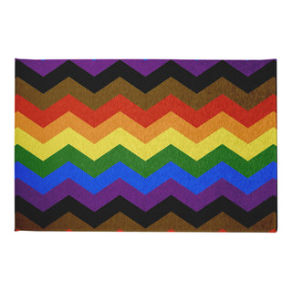 Inclusive Pride Chevron Chenille Rug, 2'x3' - Contemporary - Area Rugs ...