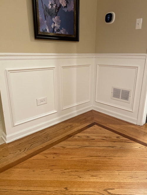 Wainscoting with new baseboard
