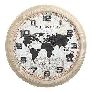 Yosemite World Wall Clock With Black And White Finish 5140049 - French ...