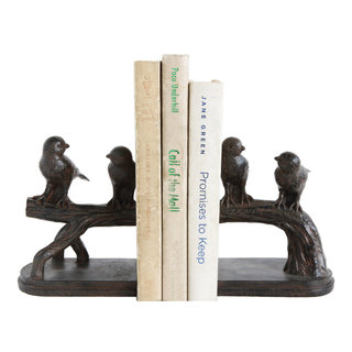 Resin Birds on a Branch Shaped Bookends (Set of 2 Pieces ...