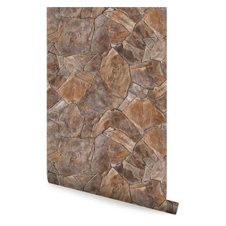Split Stone Mosaic Stone Look Peel and Stick Vinyl Wallpaper, 24" X 60 ...