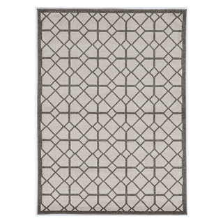 KAS Lucia 2773 Scope Geometric Rug, Ivory and Gray, 6'7"x9'6 ...