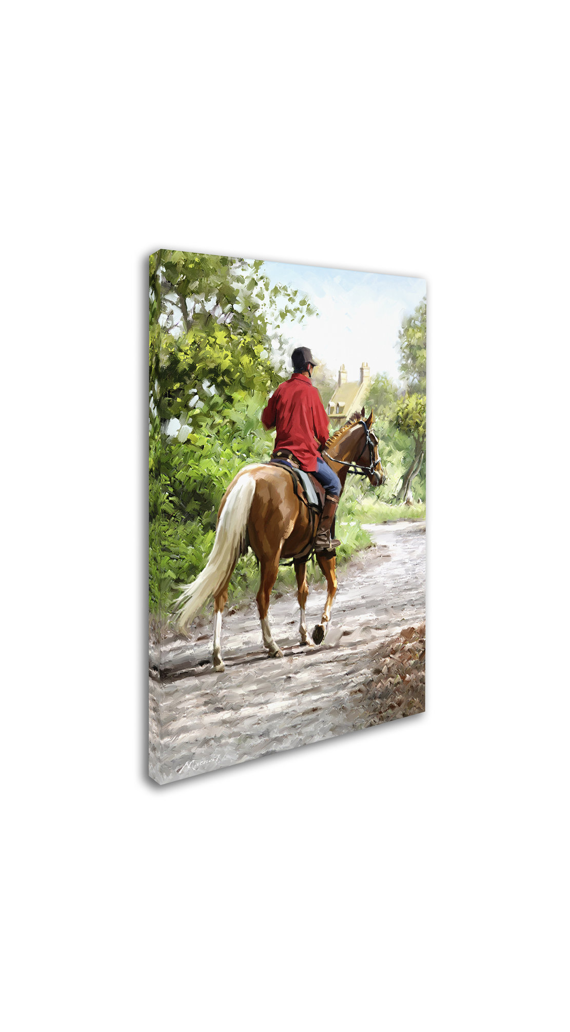 The Macneil Studio 'Horse Rider' Canvas Art, 32"x22" - Contemporary ...