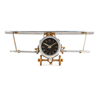 Biplane Table Clock - Contemporary - Desk And Mantel Clocks - by Zeckos ...