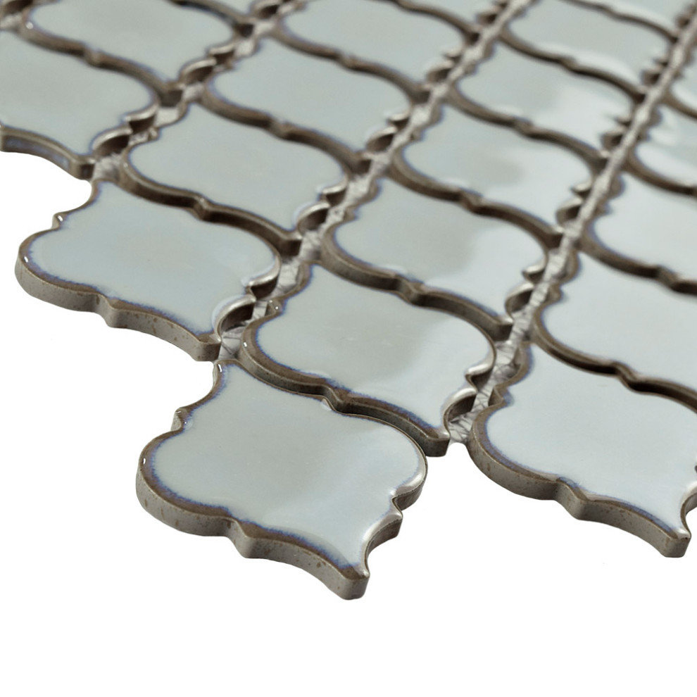 Hudson Tangier Mosaic Floor and Wall Tile, Silk White, Sample ...