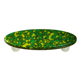 Art Glass Oval Granite Pull, Alum Post - Eclectic - Cabinet And Drawer ...