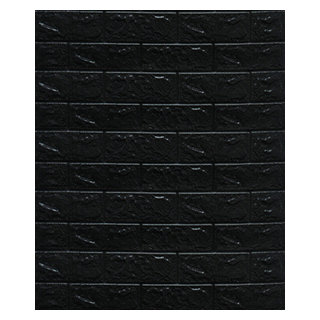 Black Faux Brick 3D Wall Panels - Traditional - Wall Panels - by Dundee ...