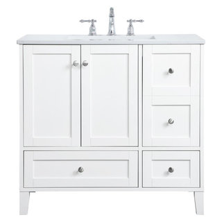 Traditional 36" Bathroom Vanity By Elegant, Single - Transitional ...