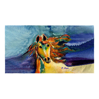 Betsy Drake Colorful Horse Beach Towel, 60 inches - Traditional - Beach ...