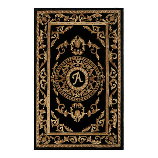 Safavieh Naples NA516A Black Rug, 6' Round - Victorian - Area Rugs - by ...