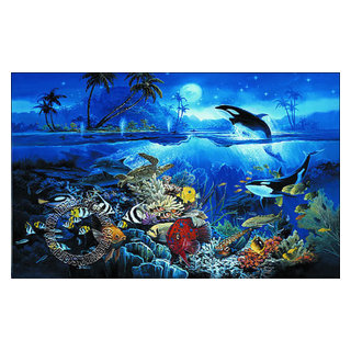 Tropical Fish Wall Mural - Tropical - Wallpaper - by The Home Store | Houzz