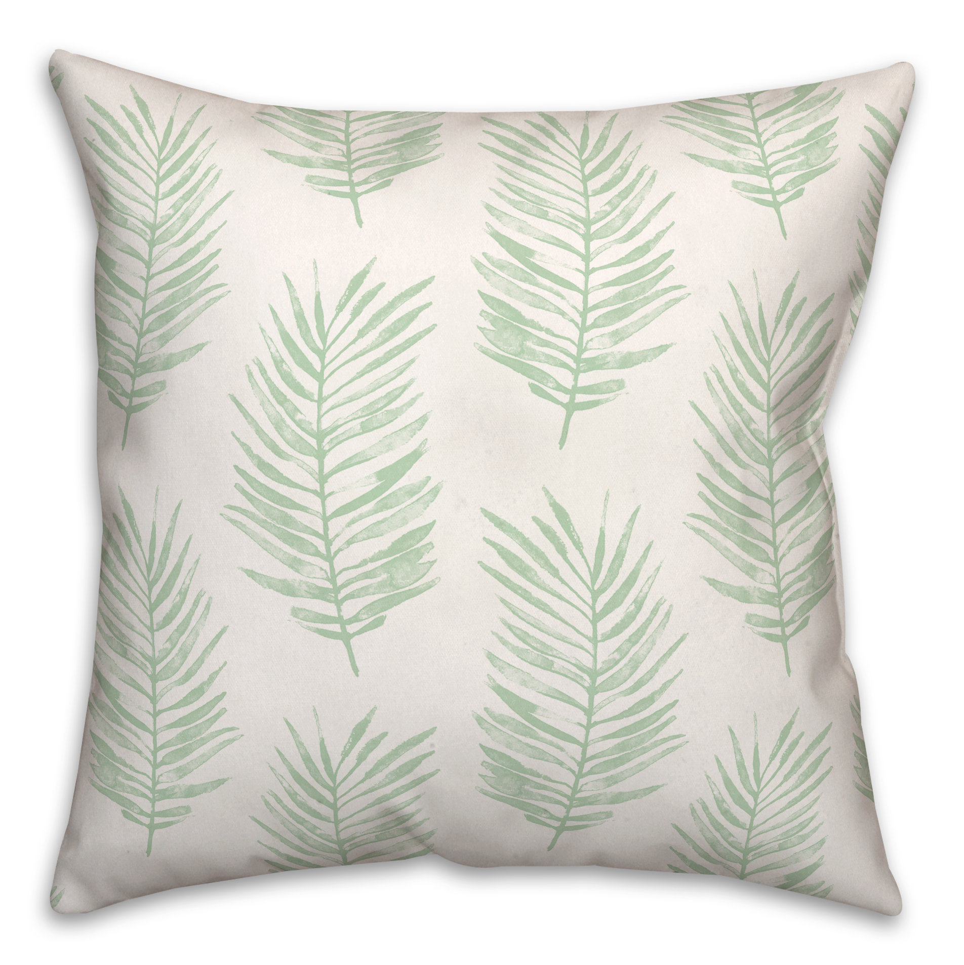 Green Fern Leaves 20x20 Indoor/Outdoor Pillow, 20x20 - Tropical ...