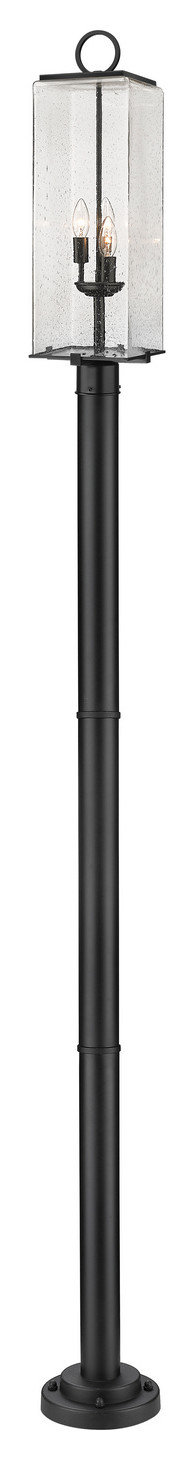 Sana Three Light Outdoor Post Mount in Black - Transitional - Post ...