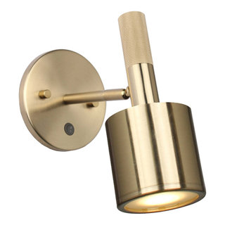 Rhoswen 1-Light Wall Sconce, Frosted Diffuser - Contemporary - Wall ...