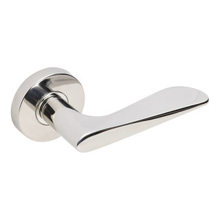 Ecco Lever, Tubular Privacy, Satin Stainless Steel, 2-3/8" Backset ...