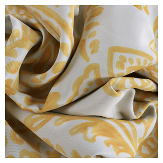 Tea Time Yellow Gold Blackout Room Darkening Fabric Sample, 4Wx4L, 4W x ...