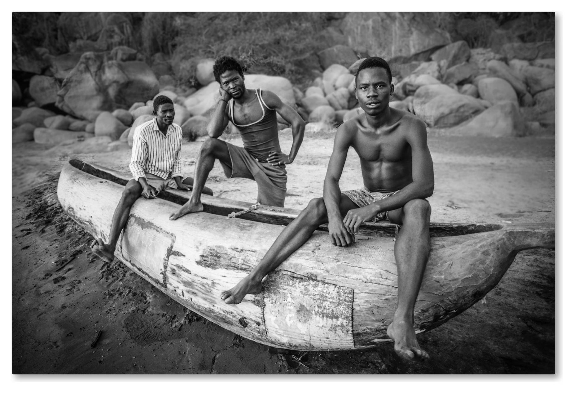 Anonymous 'People In Boat' Canvas Art, 24"x 16" - Beach Style - Prints ...