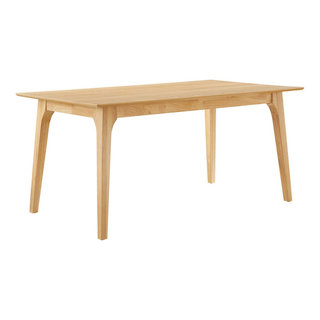 Juxtapose 63" Rectangle Dining Table, Oak Oak - Transitional - Dining ...