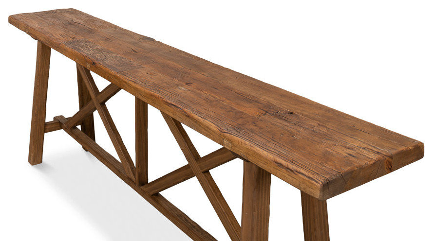 Double X Base Console Sofa Table - Rustic - Console Tables - by ...