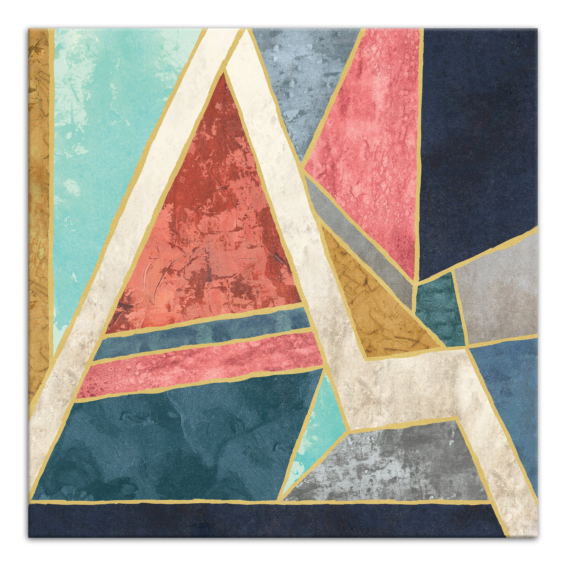 Geometric Abstract Wall Art, 24x24 - Contemporary - Prints And Posters ...
