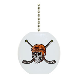 Orange Hockey Skull Ceiling Fan Pull - Contemporary - Ceiling Fan ...